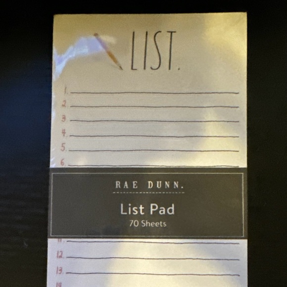 Rae Dunn | Office | Rae Dunn List Notepad 7sheet Lined Numbered ...